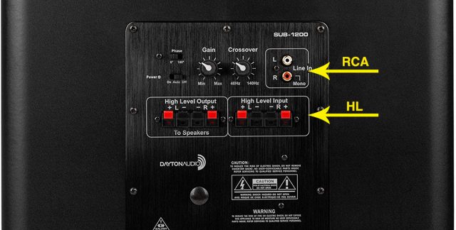 Subwoofer High Level Inputs Vs RCA Inputs (Explanation)